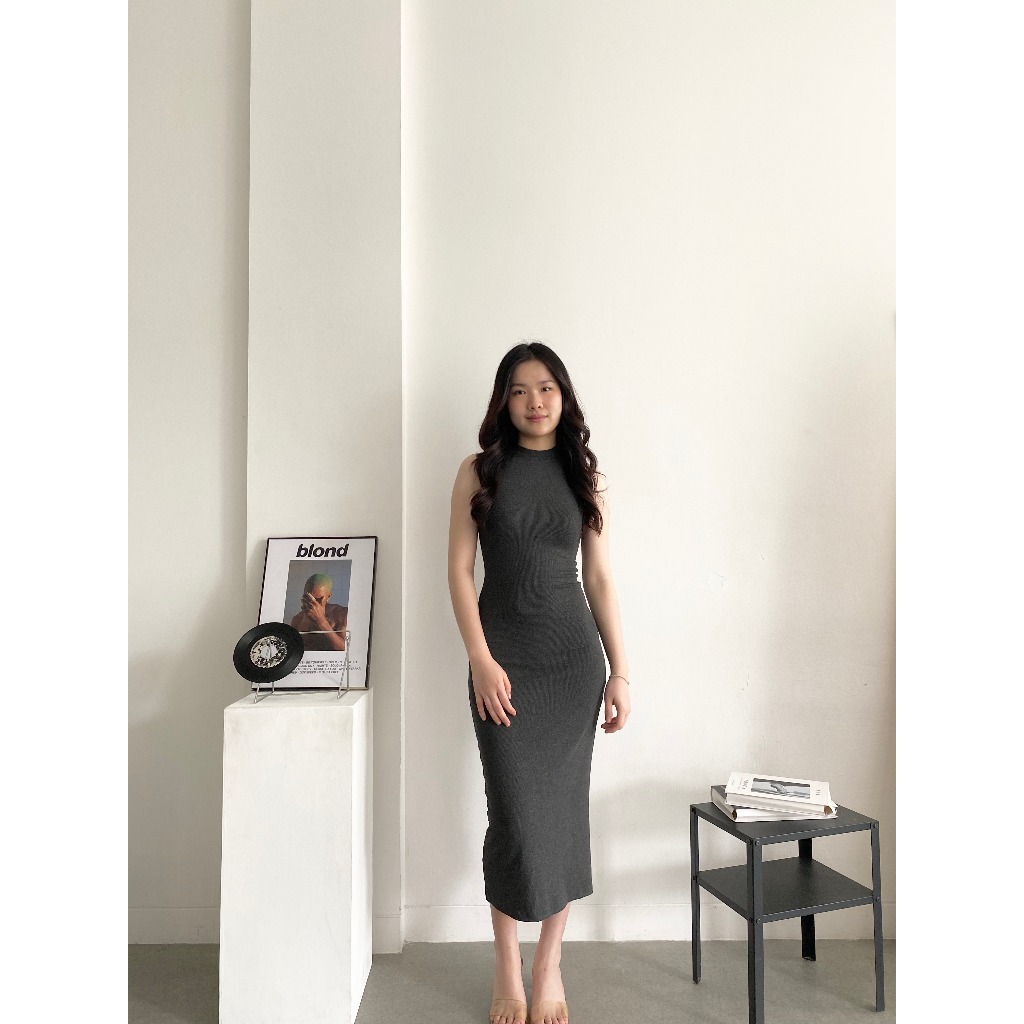 Jual Shaina Dress Press Body | Midi Dress | Bodycon Dress Knit Premium ...