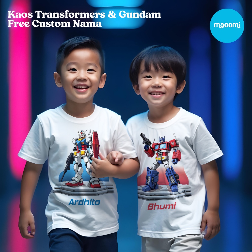Jual Maoomi - Kaos Custom Nama Anak - Transformers Bumblebee Optimus Prime - Gundam - Cotton ...