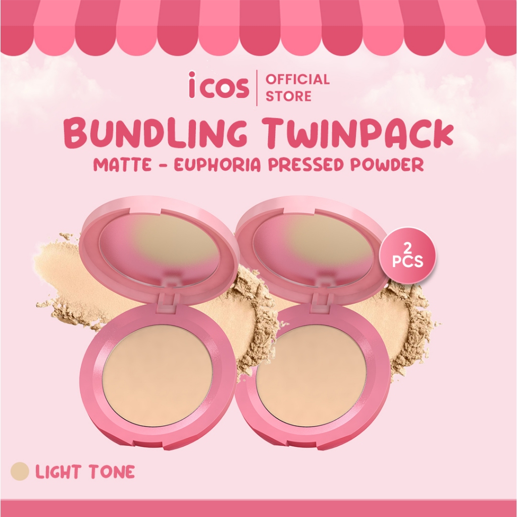 Jual Bundling TwinPack - Icos Matt Euphoria Pressed Powder | Shopee ...