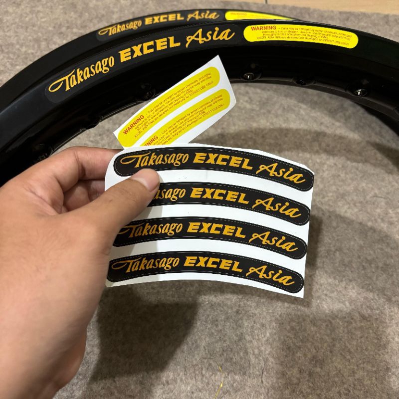 Jual STICKER VELG TAKASAGO EXCEL ASIA PRINT Kualitas Terbaik | Shopee ...