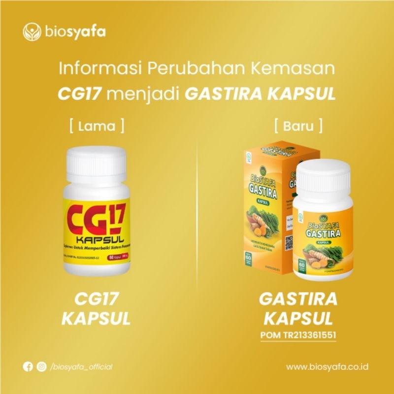 Jual Biosyafa Gastira Kapsul / Biosyafa CG17 Kapsul (MAAGH, GERD ...