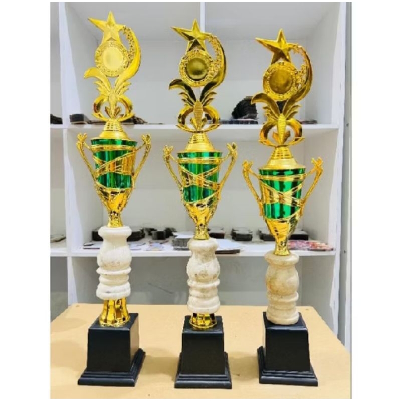 Jual PIALA JUARA 1,2,3 PIALA PENGHARGAAN 1 SET - PIALA CUP HIJAU ...