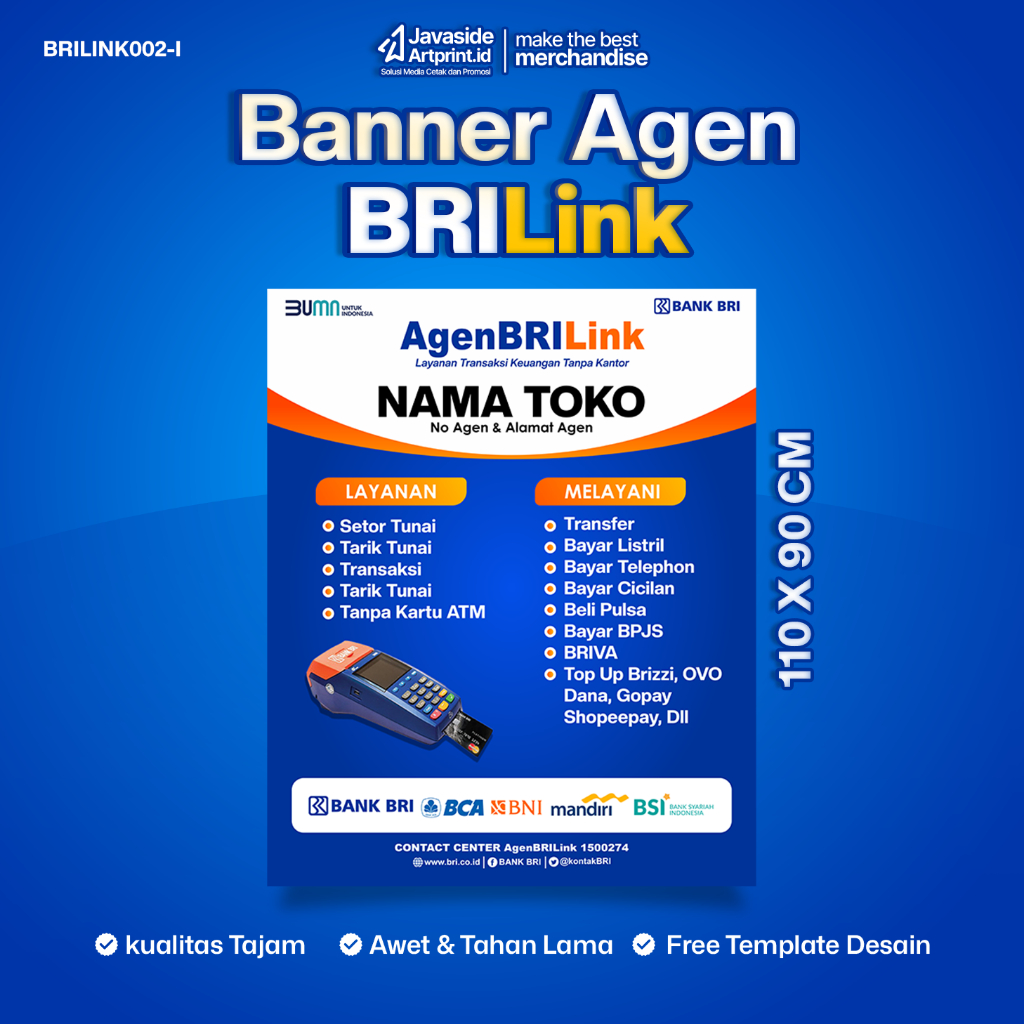Jual SPANDUK BANNER AGEN BRILink FLEXI 280 GSM - BRILINK002-I UKURAN ...