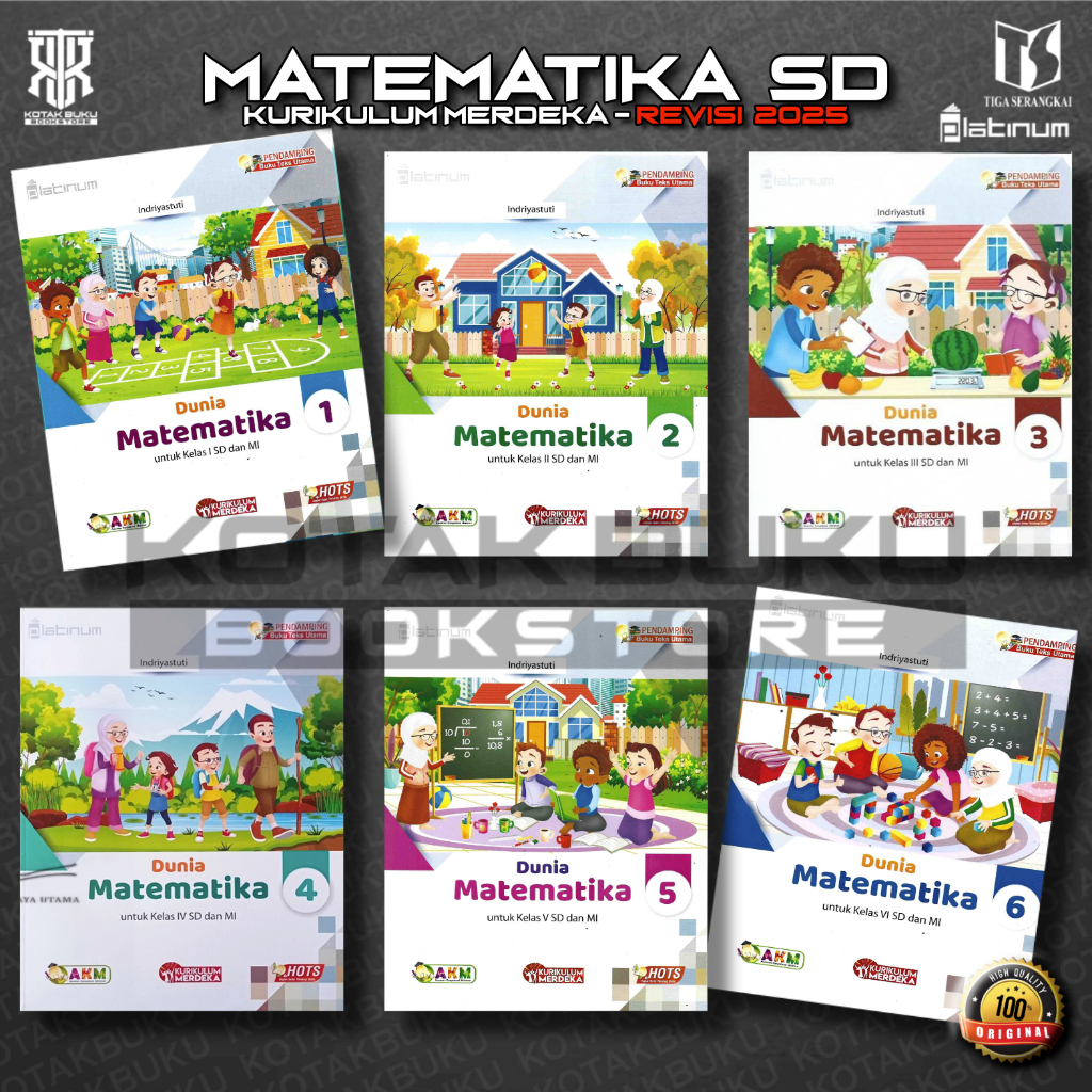 Jual Buku Dunia Matematika Kelas 1 2 3 4 5 6 SD Kurikulum Merdeka ...