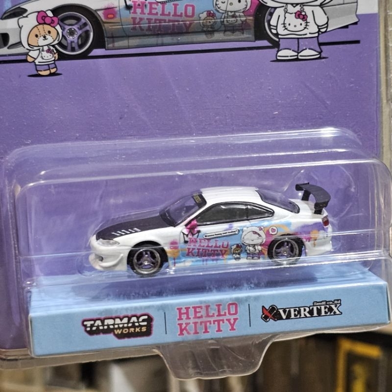 Jual Tarmac Works 1:64 Vertex Nissan Silvia S15 hello kitty special ...