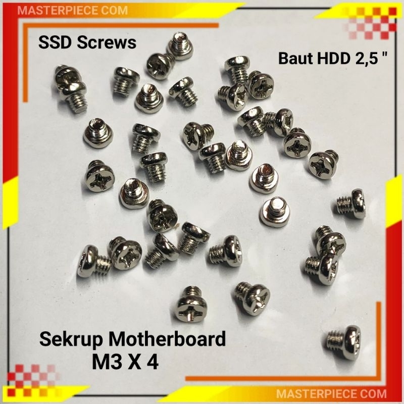 Jual Baut Screw Skrup Motherboard Mobo / Sekrup SSD Sata / DVD RW pada ...