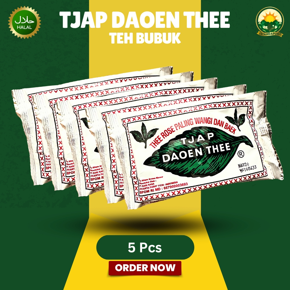 Jual Teh Bubuk Cap Daun / Teh Tjap Daoen Thee per 5 Pcs | Shopee Indonesia