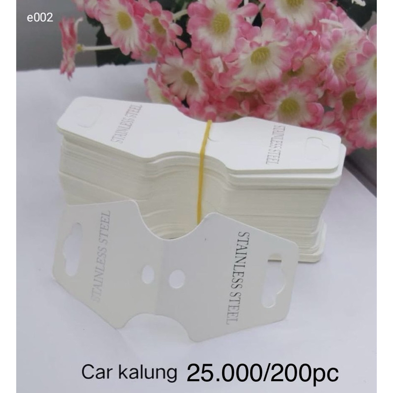 Jual 100 lembar car kalung Kar Gantung / kertas gelang + plastik ...