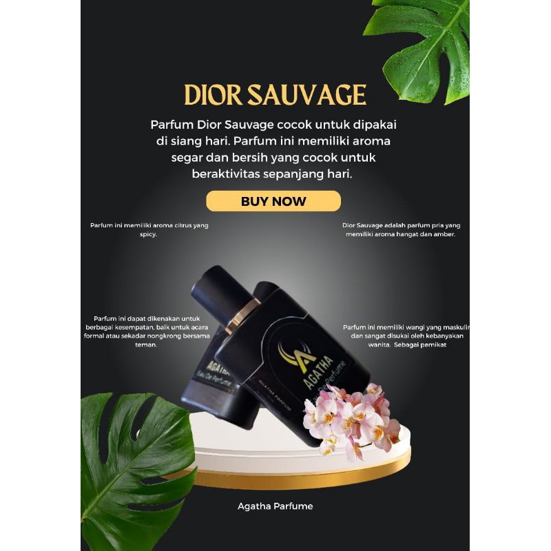 Jual Agatha Parfum inspired by DIOR SAUVAGE (35ml) | Shopee Indonesia