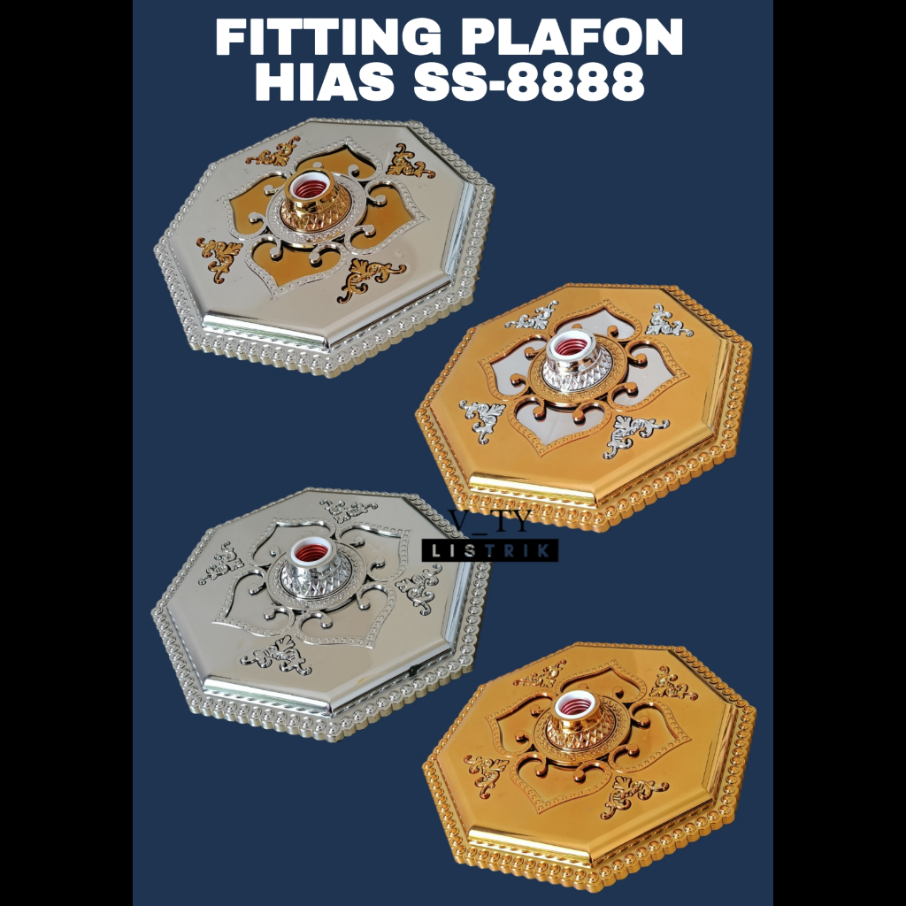 Jual FITTING LAMPU ORNAMEN/ORNAMEN PLAFON PVC/FITTING LAMPU PLAFON HIAS SS-8888 SOU-SEI | Shopee ...