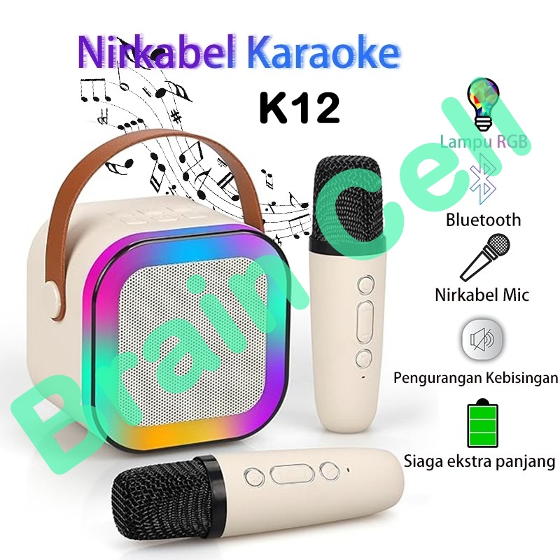 Jual Speaker Bluetooth Mini Speaker Karaoke - Speker wireless Portable K12 + MIC Bluetooth MP3 ...