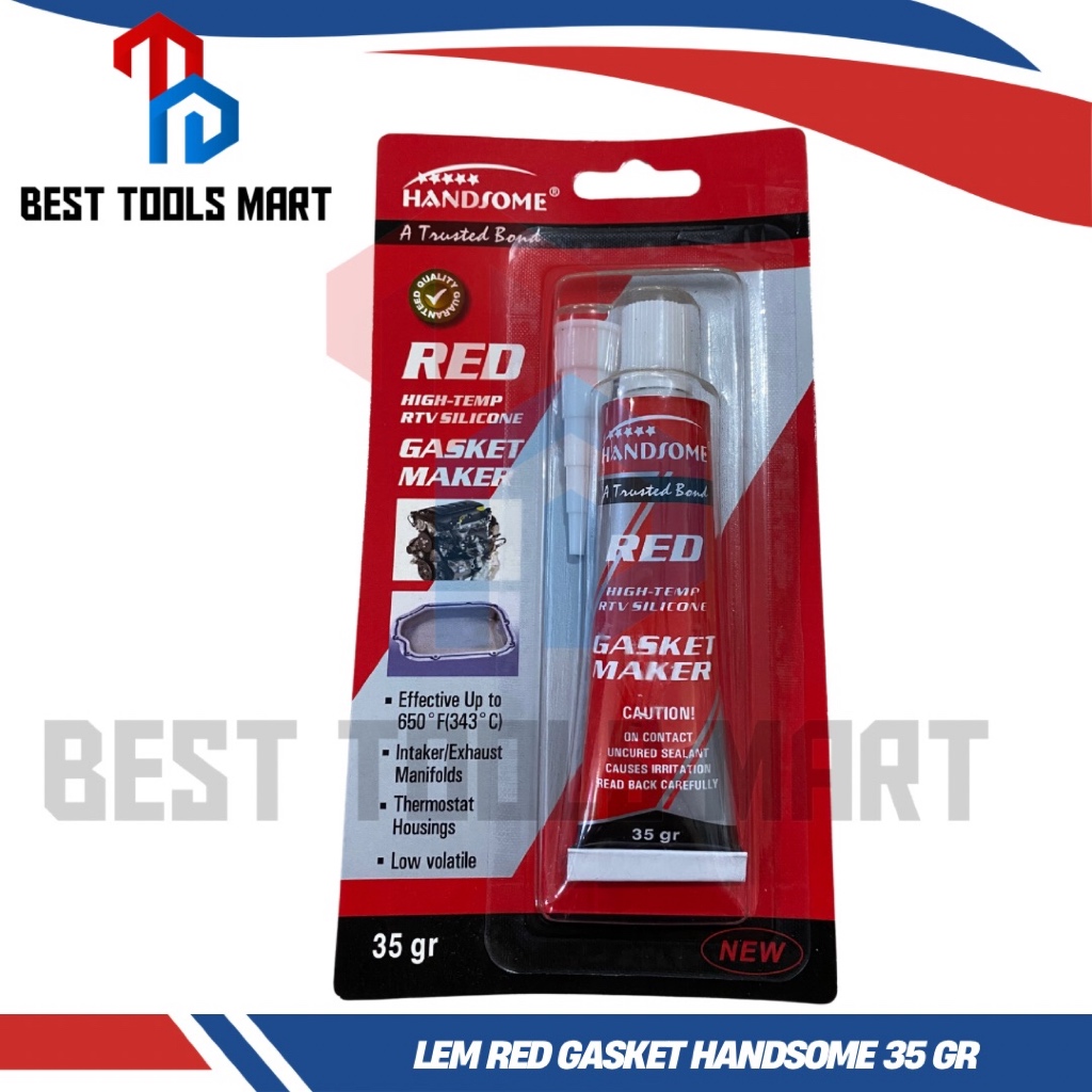 Jual Lem Red Silicone Gasket Tahan Panas Handsome 35 gram (kecil ...
