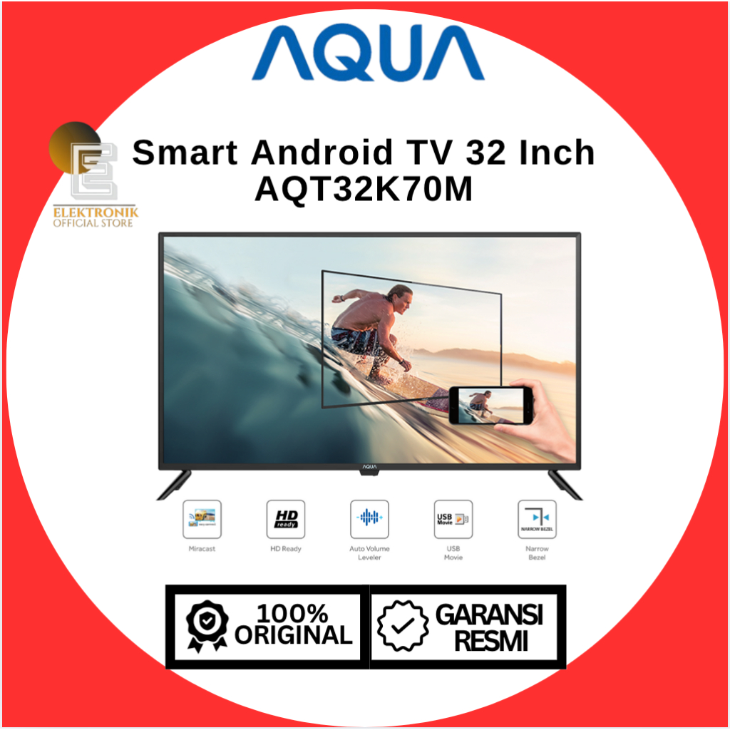 Jual AQUA LED TV Digital 32 Inch /AQT32K70M HD Digital USB Movie LED TV ...