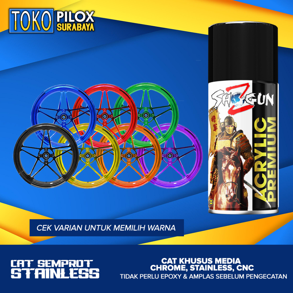 Jual Cat Semprot Pilox Stainless Steel Cat Velg Motor - Shogun Z ...