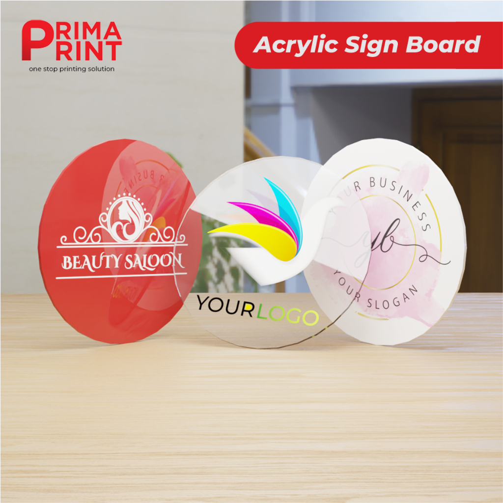 Jual Papan Akrilik Sign Board Usaha Merek Custom Print UV Full Colour ...