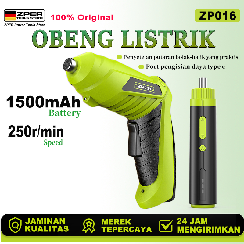 Jual ZPER Mesin Bor Baterai 4.2V Obeng Listrik Cordless Drill Battery ...