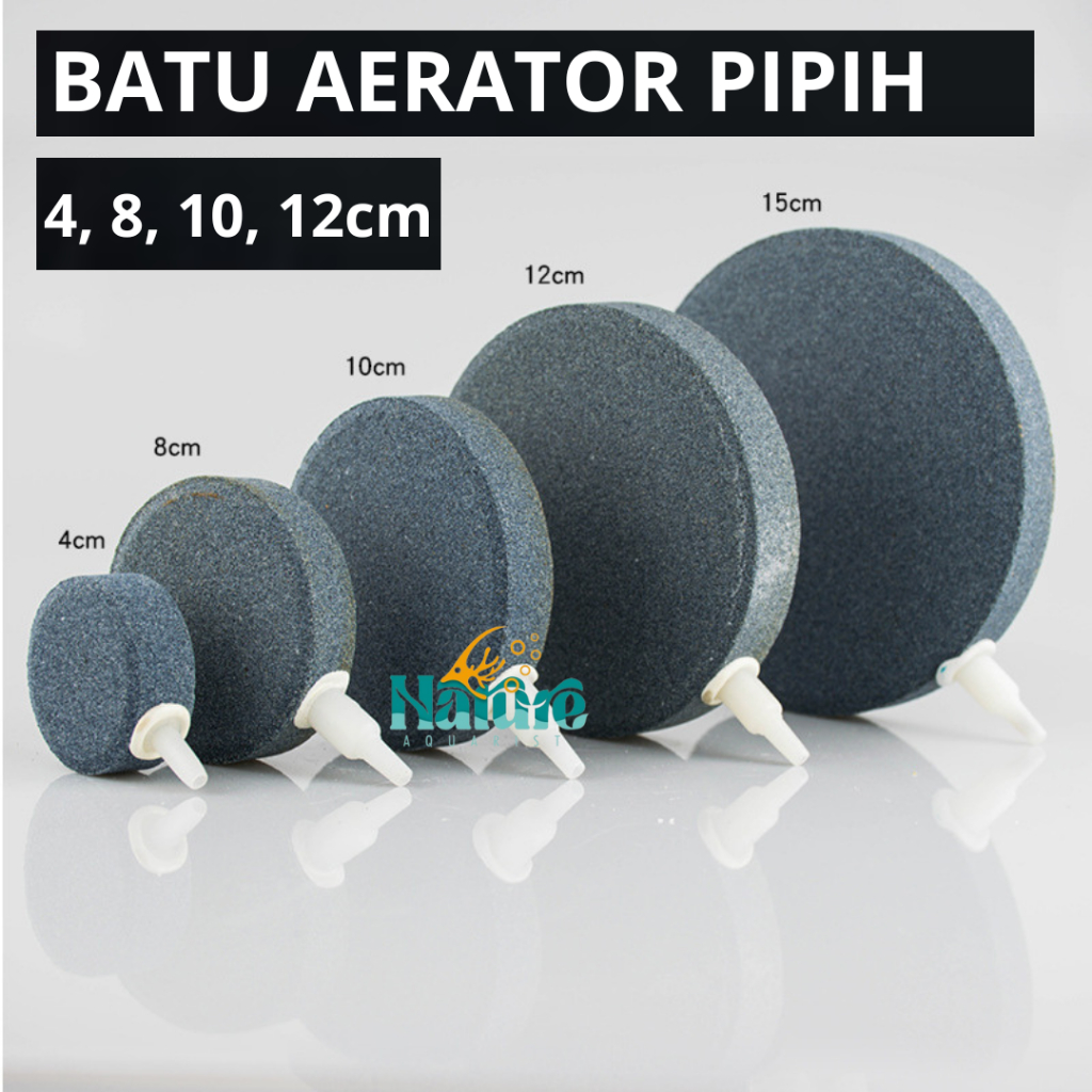 Jual Airstone Batu Gelembung Aerator Bulat Pipih Gepeng 4 8 10 12cm ...