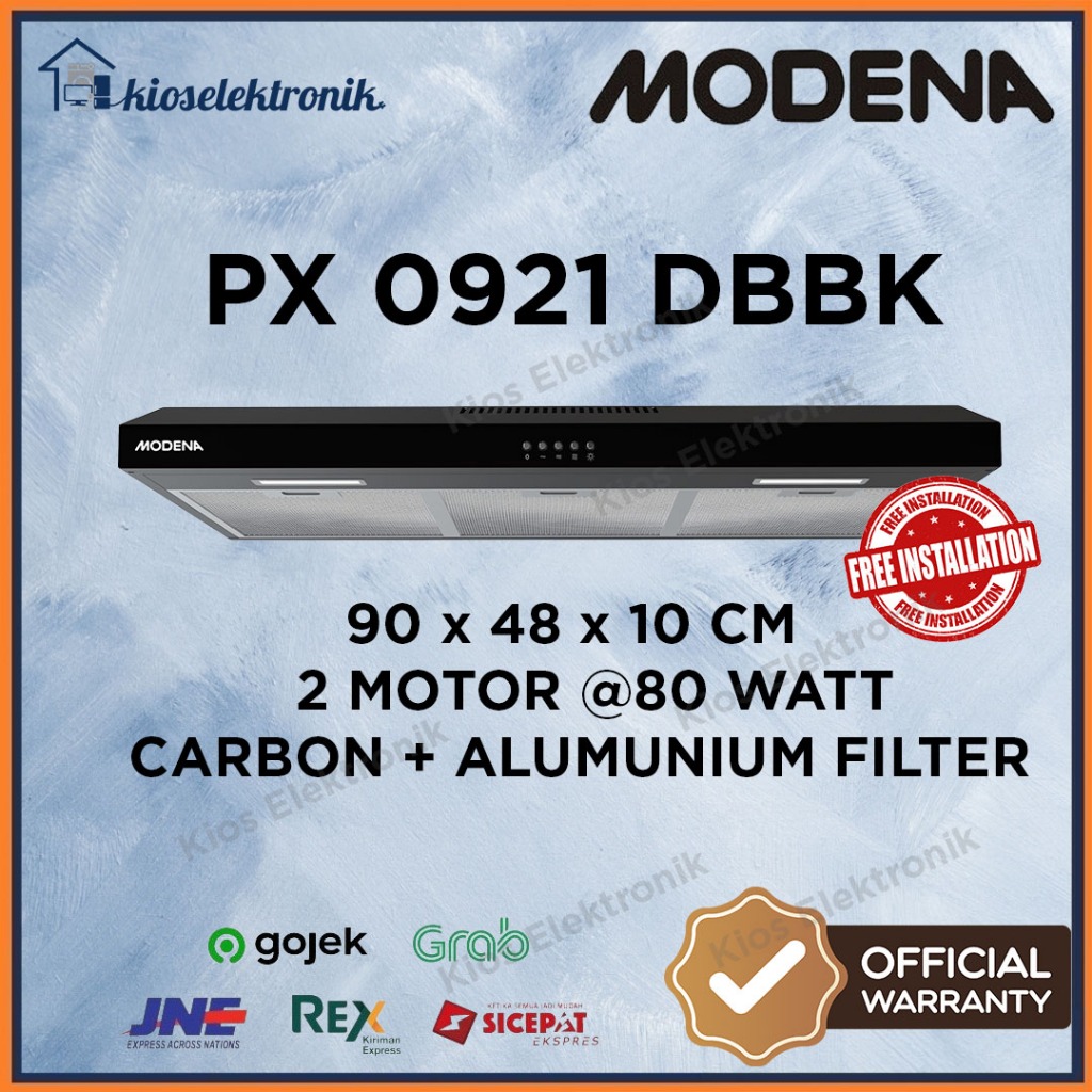 Jual Cooker Hood Modena PX 0921 DBBK / PX 0921 DBBK / PX0921DBBK Slim Cooker Hood 90cm 90 cm ...