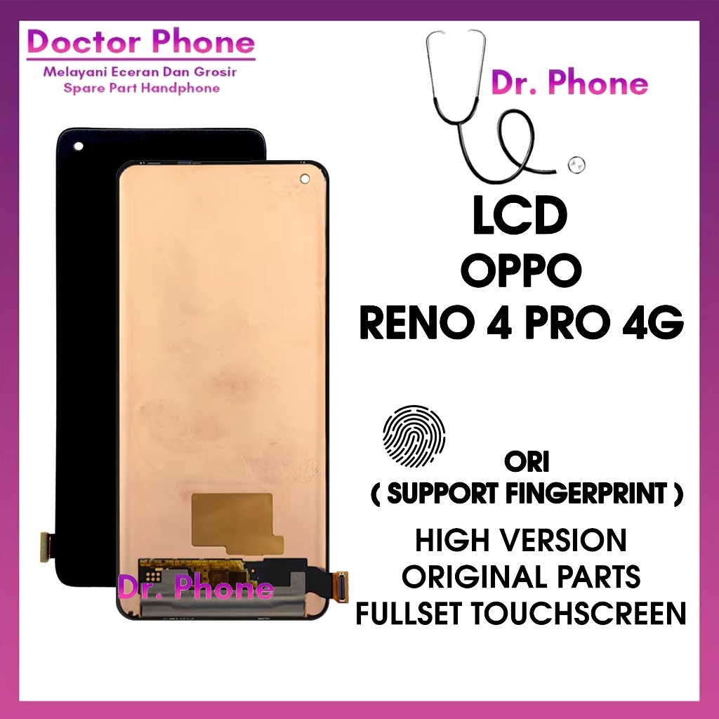 Jual Best Seller !!! LCD Oppo Reno 4 Pro 4G - SUPPORT FINGERPRINT Fullset Touchscreen | Shopee ...