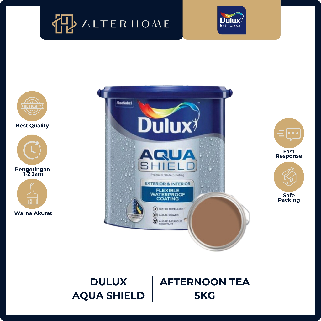 Jual CAT DINDING DULUX AQUA SHIELD 5KG WARNA AFTERNOON TEA | Shopee ...