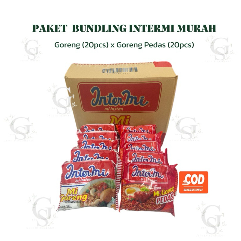 Jual [1 Dus 40pcs] Intermi Goreng mix Intermi Goreng Pedas Murah ...