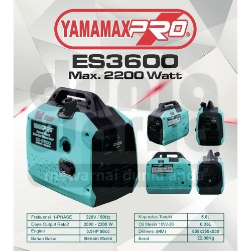 Jual YAMAMAX PRO ES3600 / ES 3600 Genset Silent Portable Model Proquip ...