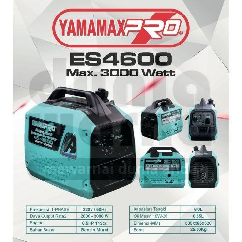 Jual YAMAMAX PRO ES4600 / ES 4600 Genset Silent Portable Model Proquip ...