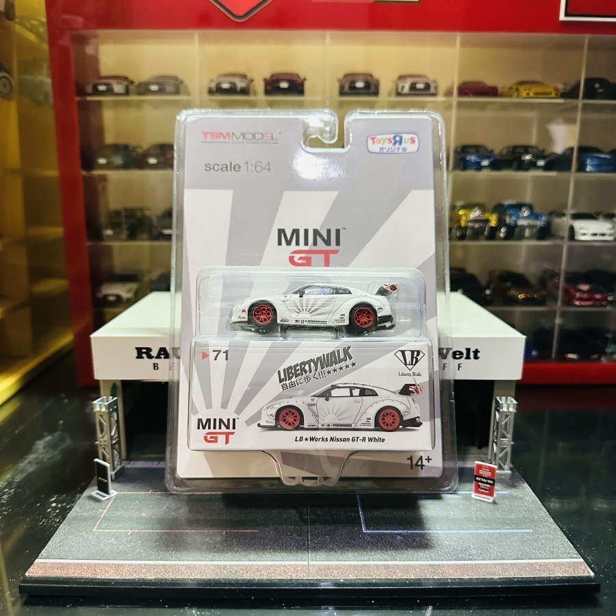 Jual Mini GT 71 LB Works Nissan GTR R35 White ToysRus Japan Exclusive | Shopee Indonesia