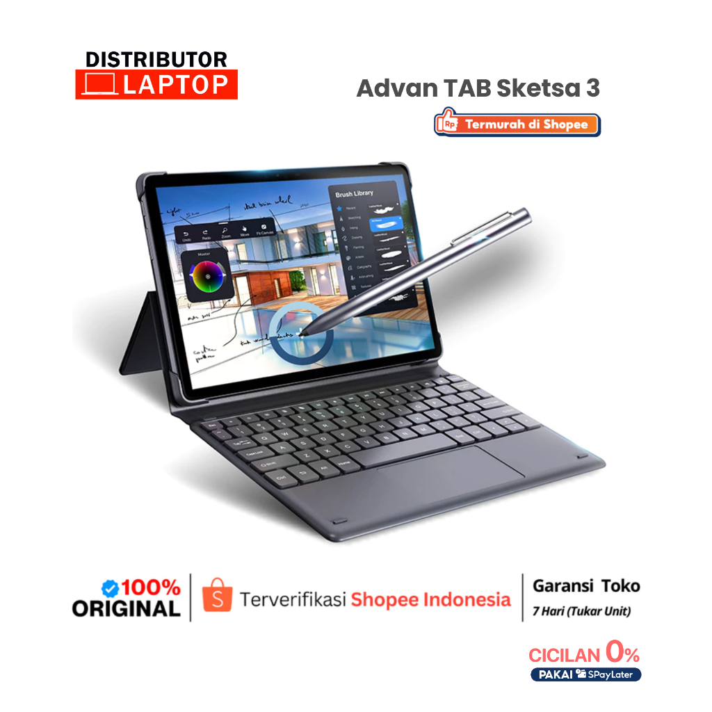 Jual Advan Tab Sketsa 3 Layar 10.1” HD IPS 128GB RAM 6GB Android 13 ...