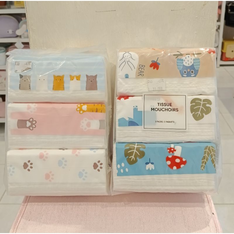Jual MINISO Cartoon Fragnance Tissue/ Isi 3 Pack | Shopee Indonesia