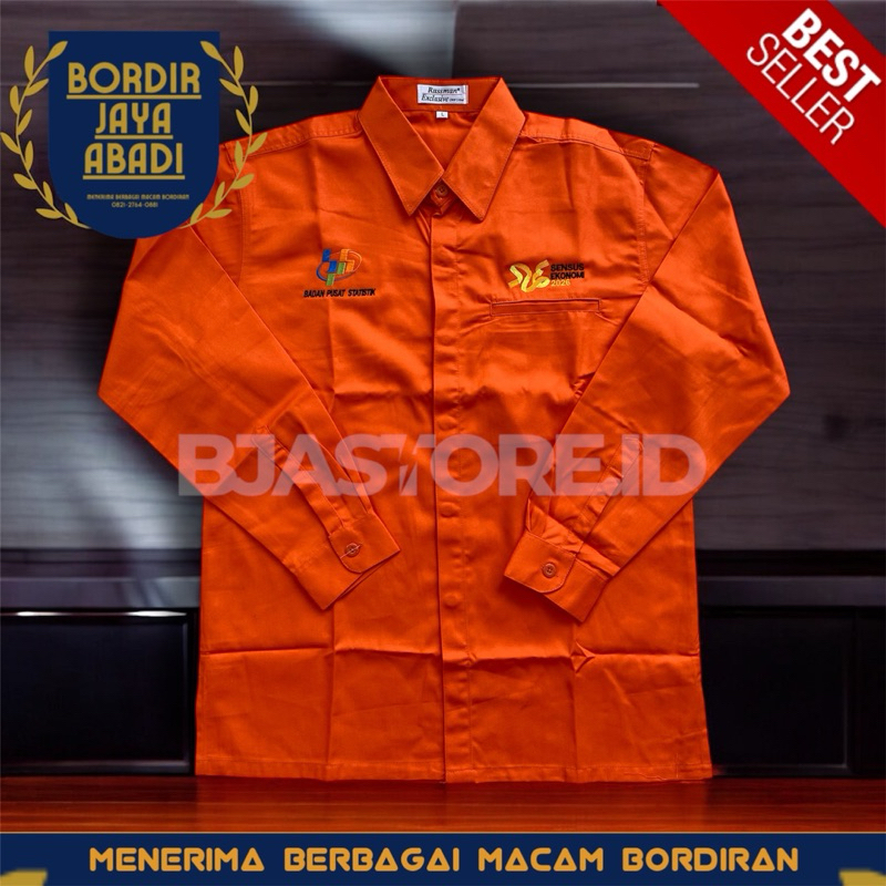 Jual Kemeja Sensus Ekonomi 2026 Kemeja Seragam BPS Orange | Shopee ...