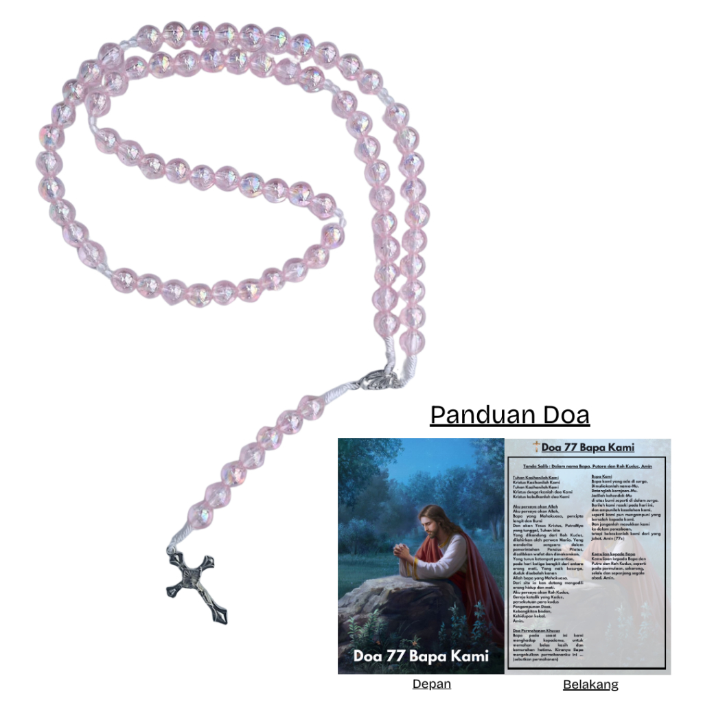 Jual Rosario 77 Bapa Kami Merah Mudah & Panduan Doa 77 Bapa Kami (ukuran A6) | Shopee Indonesia