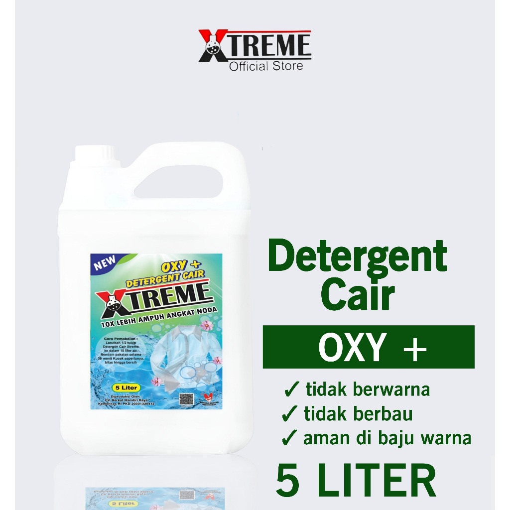 Jual XTREME Deterjen Oxy 5Liter 10x Lebih Ampuh Angkat Noda | Shopee ...