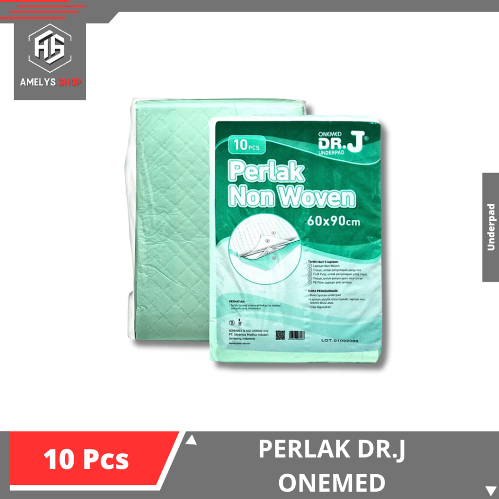 Jual Perlak atau Underpad DR.J Onemed Ukuran 60x90cm Isi 10 pcs ...