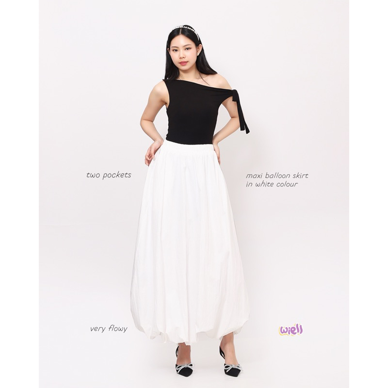 Jual BEST SELLER MAXI BALLOON SKIRT| ROK BALON| BUBBLE SKIRT| WHITE ...