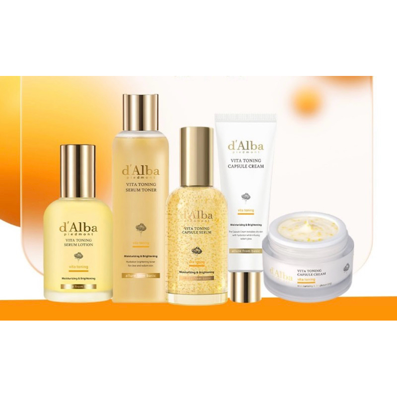 Jual PRE ORDER NEW d'Alba VITA TONING TONER CAPSULE SERUM CAPSULE CREAM ...
