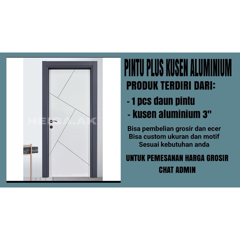 Jual Satu set pintu plus kusen aluminium / Pintu plus kusen aluminium ...