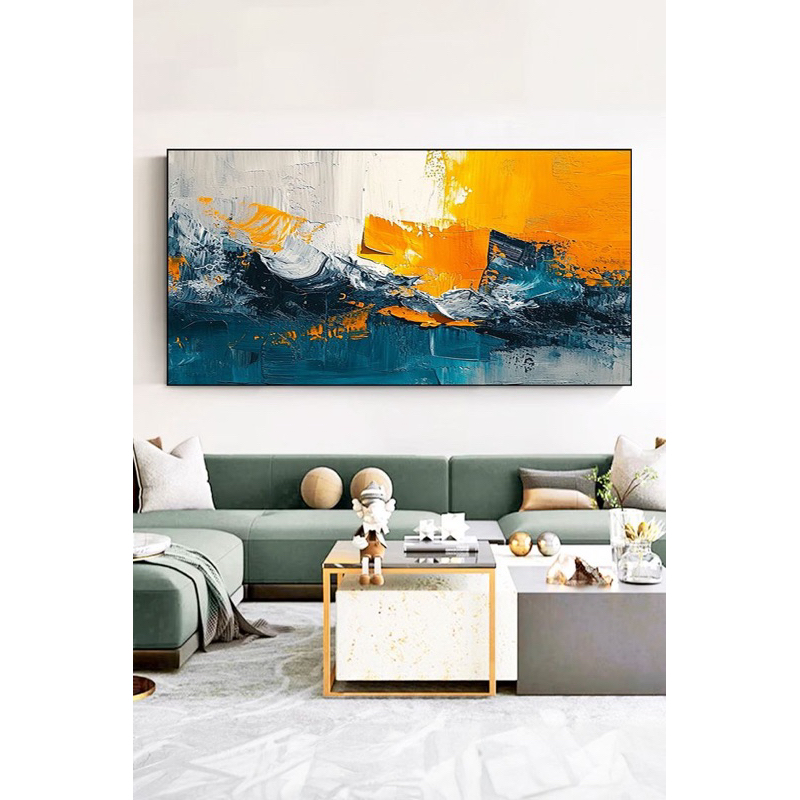 Jual Lukisan dinding abstrak tekstur minimalis modern untuk hiasan ...
