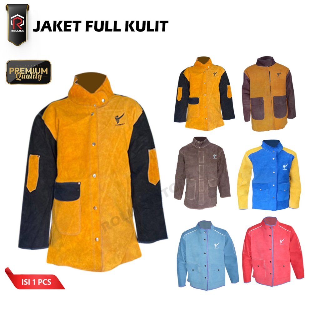 Jual Coat Kulit Las Tebal Premium Lengan Panjang Safety Kerja Bengkel ...