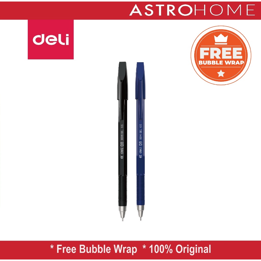 Jual Pulpen Ballpoint Bolpoin Semi Gel Pen Deli Ball Point Pen EQ8 ...