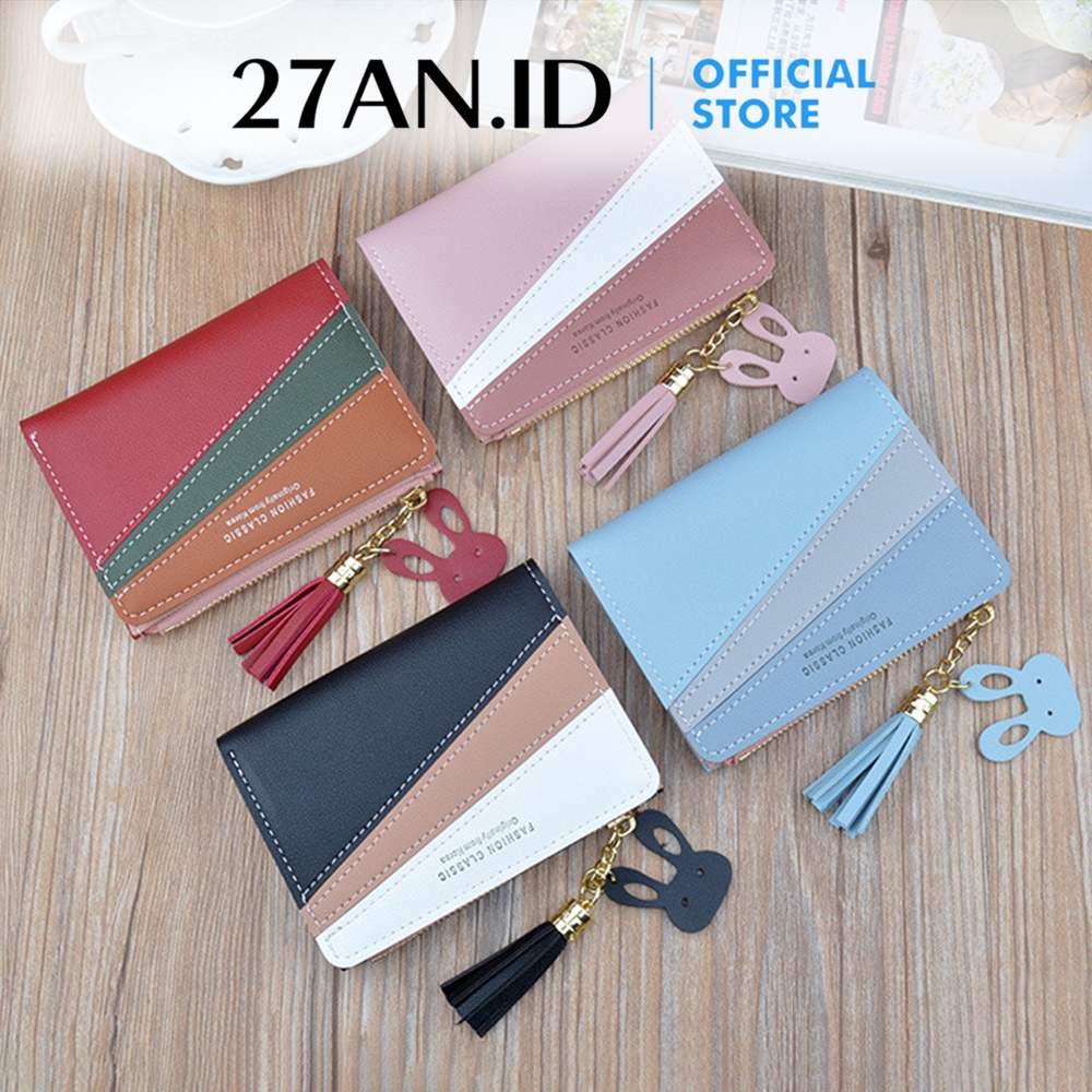 Jual (27AN.ID) Dompet Lipat Wanita D50 Dompet Multifungsi Kartu/Koin/Uang Kertas Gantungan ...
