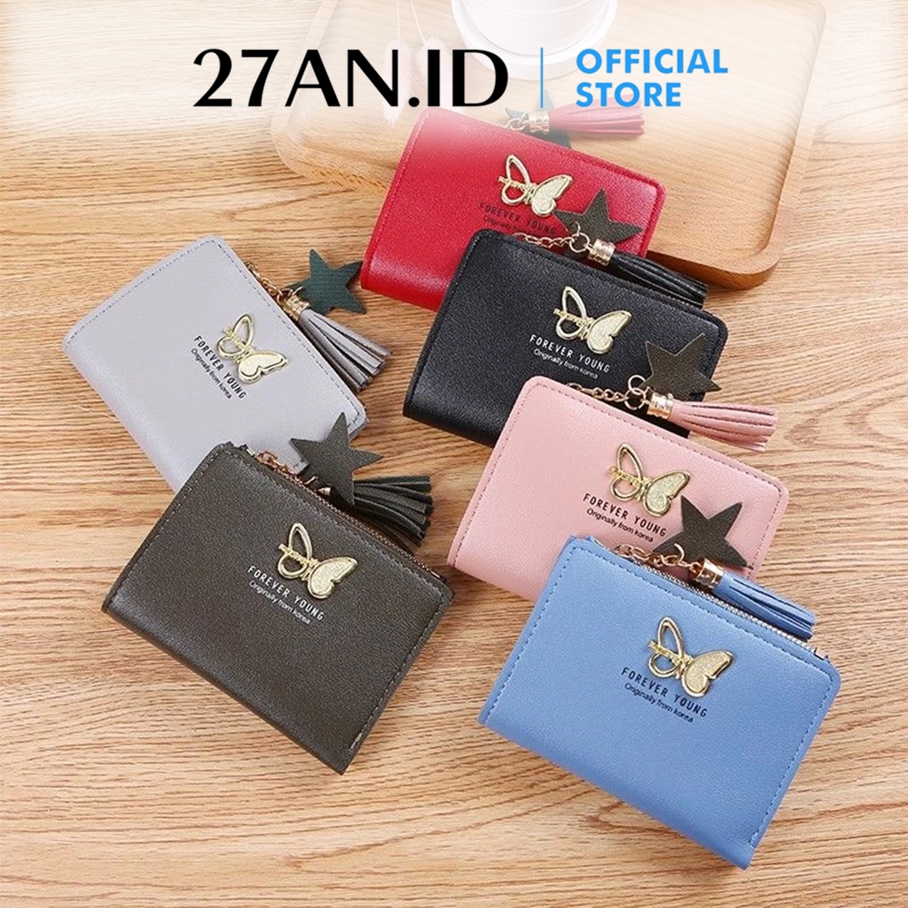 Jual ( 27AN.ID ) COD Dompet Wanita D63 import Murah Lipat Kecil Lucu Cantik dompet import real ...