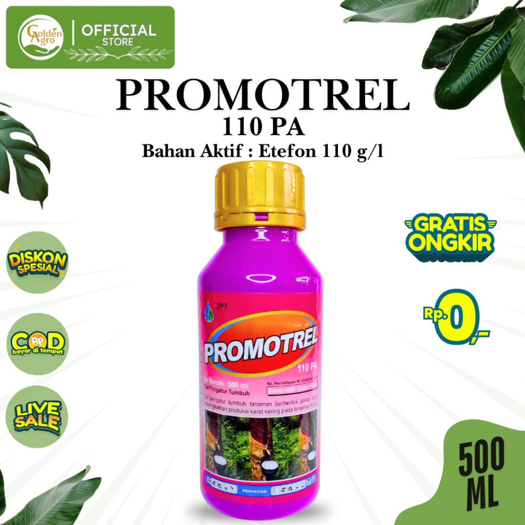 Jual PROMOTREL ZPT 110PA PA 500ML ML PERANGSANG GETAH KARET 11X LIPAT ...