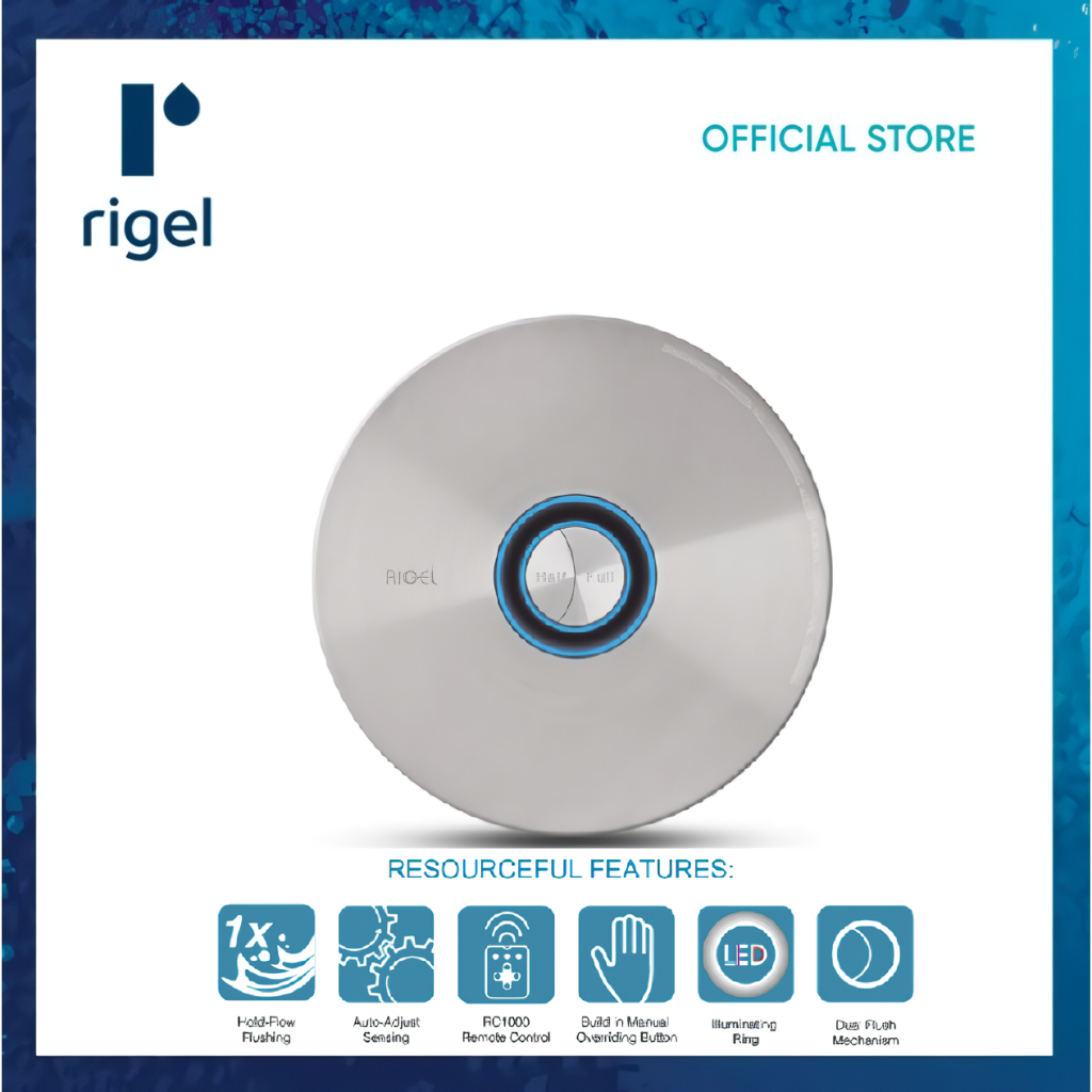 Jual Rigel WC IntegraSense Flush Valve – Concealed Box AFS101CRISDFe ...