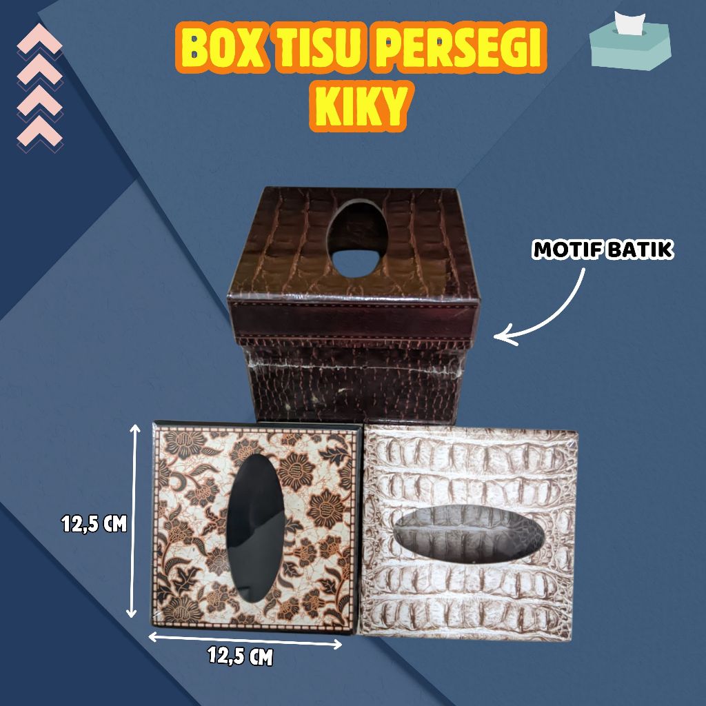 Jual Box Tisu Persegi KIky/Kotak Tissue Motif Batik Ukuran 12,5 Cm ...