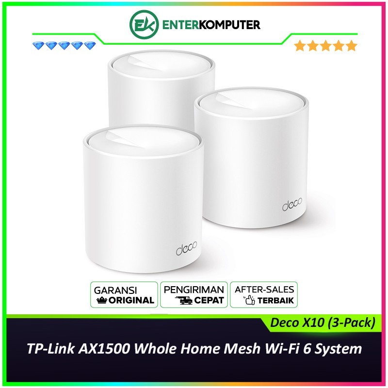 Jual TP-Link AX1500 Whole Home Mesh Wi-Fi 6 System - Deco X10 (3-Pack ...