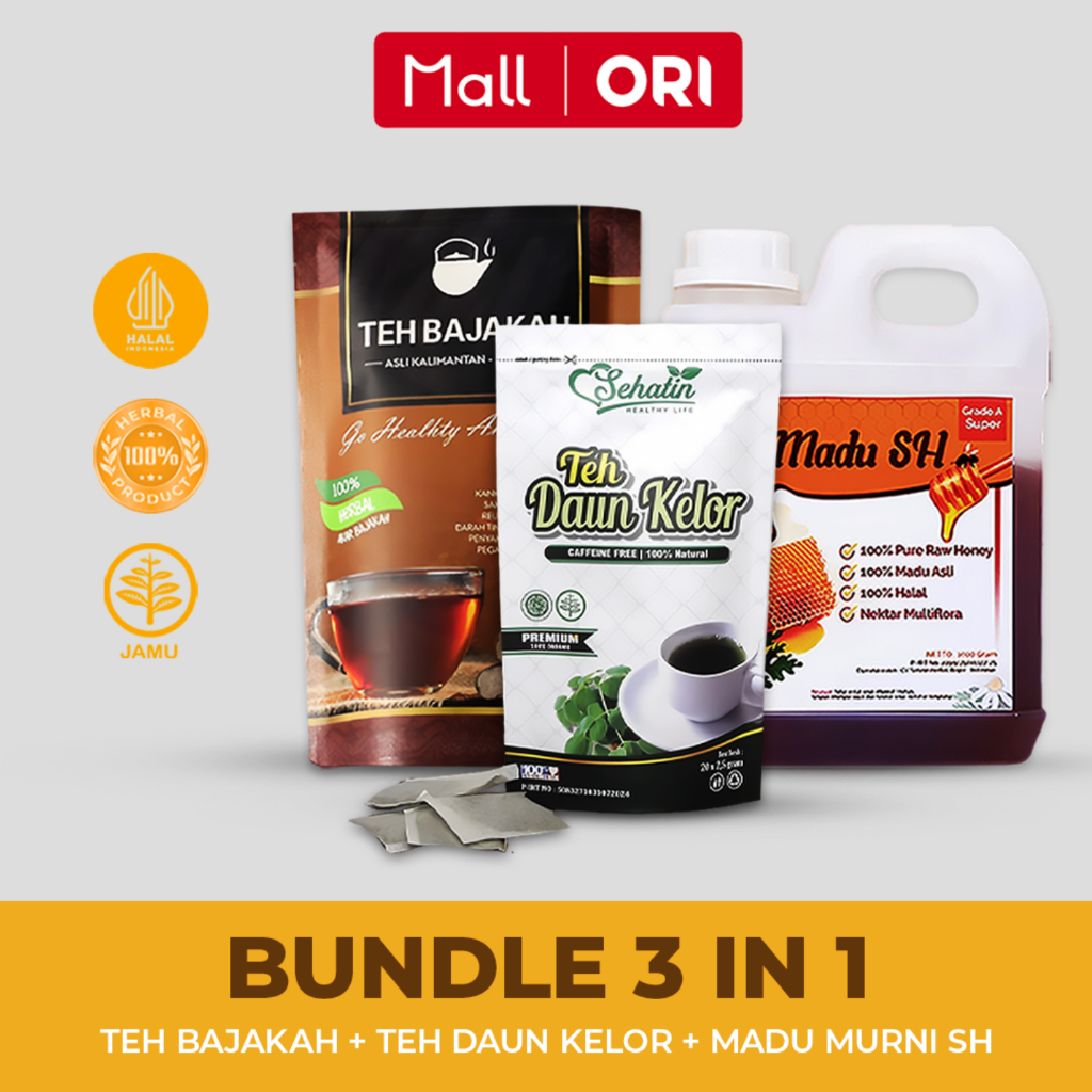 Jual Sehatin Paket Komplit Teh Bajakah + Teh Daun Kelor + Madu SH Original Herbal Kualitas ...