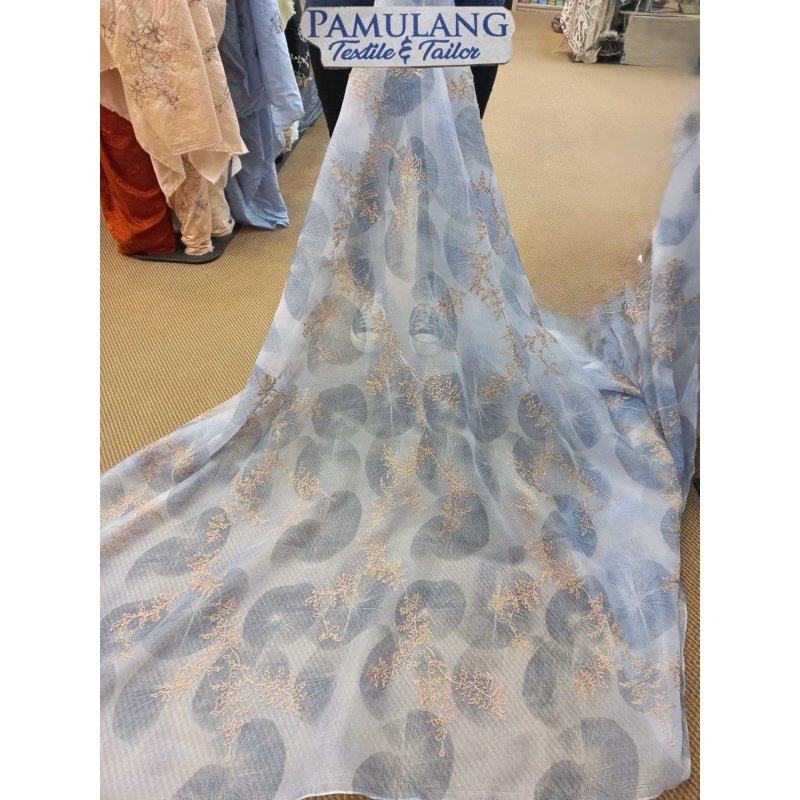Jual Kain ORGANZA PREMIUM EMBROIDERY Motif || Harga Per Setengah Meter ...