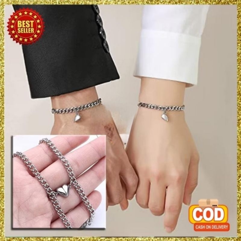 Jual GELANG TITANIUM PRIA WANITA MODEL COUPLE ANTI KARAT DAN LUNTUR ...