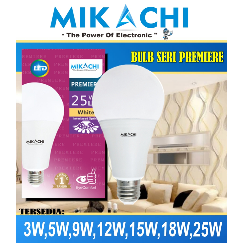 Jual Lampu Bulb Mikachi 3wat-25wat Cahaya Putih (Led bergaransi ...